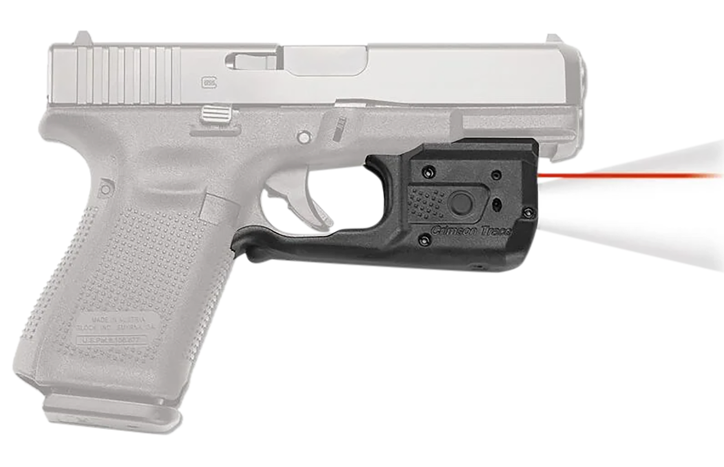 Crimson Trace 0169401 LL-807 Laserguard Pro Black Red Laser Glock Full ...