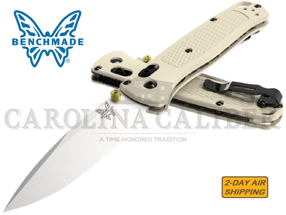 BENCHMADE BUGOUT TAN-STAINLESS 3.24" DROP-POINT 535-12 - Pocket Knives ...