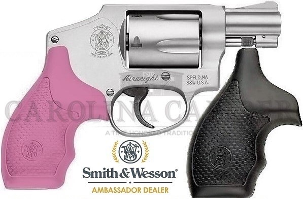 S&w 642 38spl stainless 1.875" pink-black grips 150466s&w model cent ...