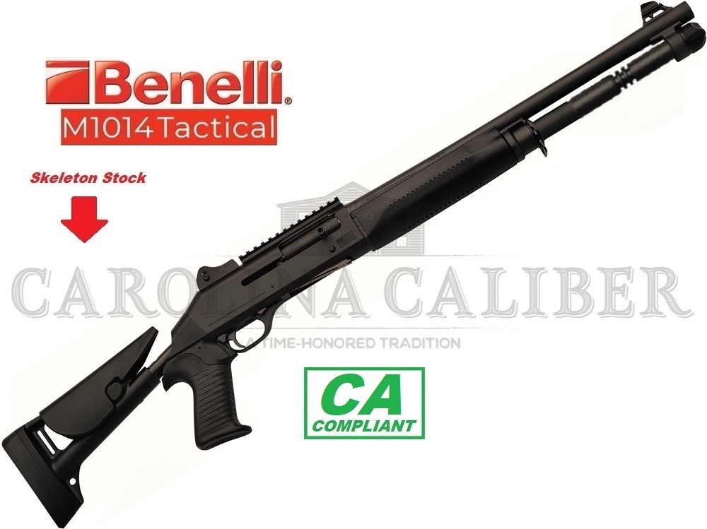 BENELLI M1014 TACTICAL SKELETON 12GA BLACK 18.5" GR 11701CA - Semi Auto Shotguns at GunBroker ...