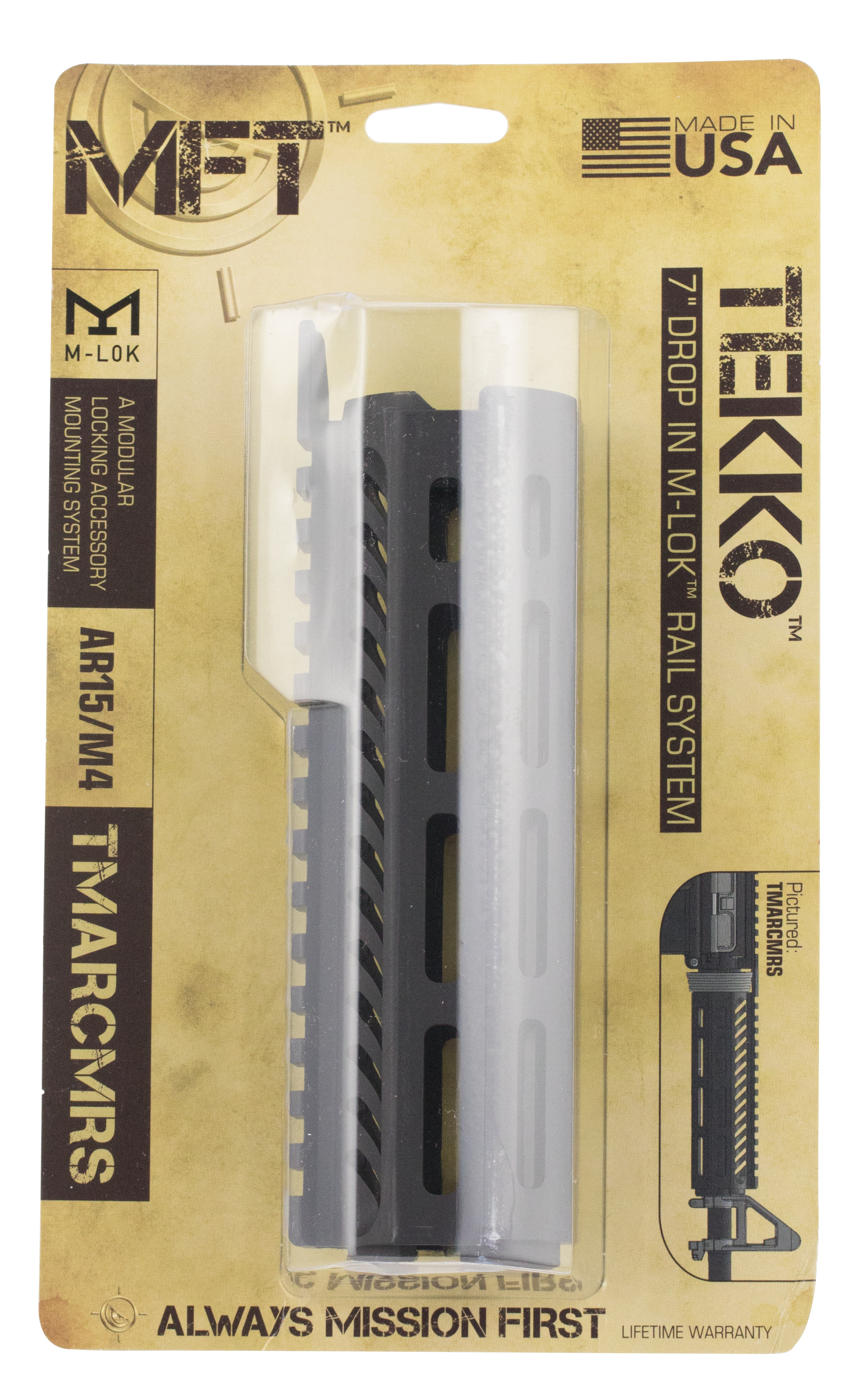 Tmarcmrs mission first tactical tekko metal ar15 carbine 7 inch drop in ...