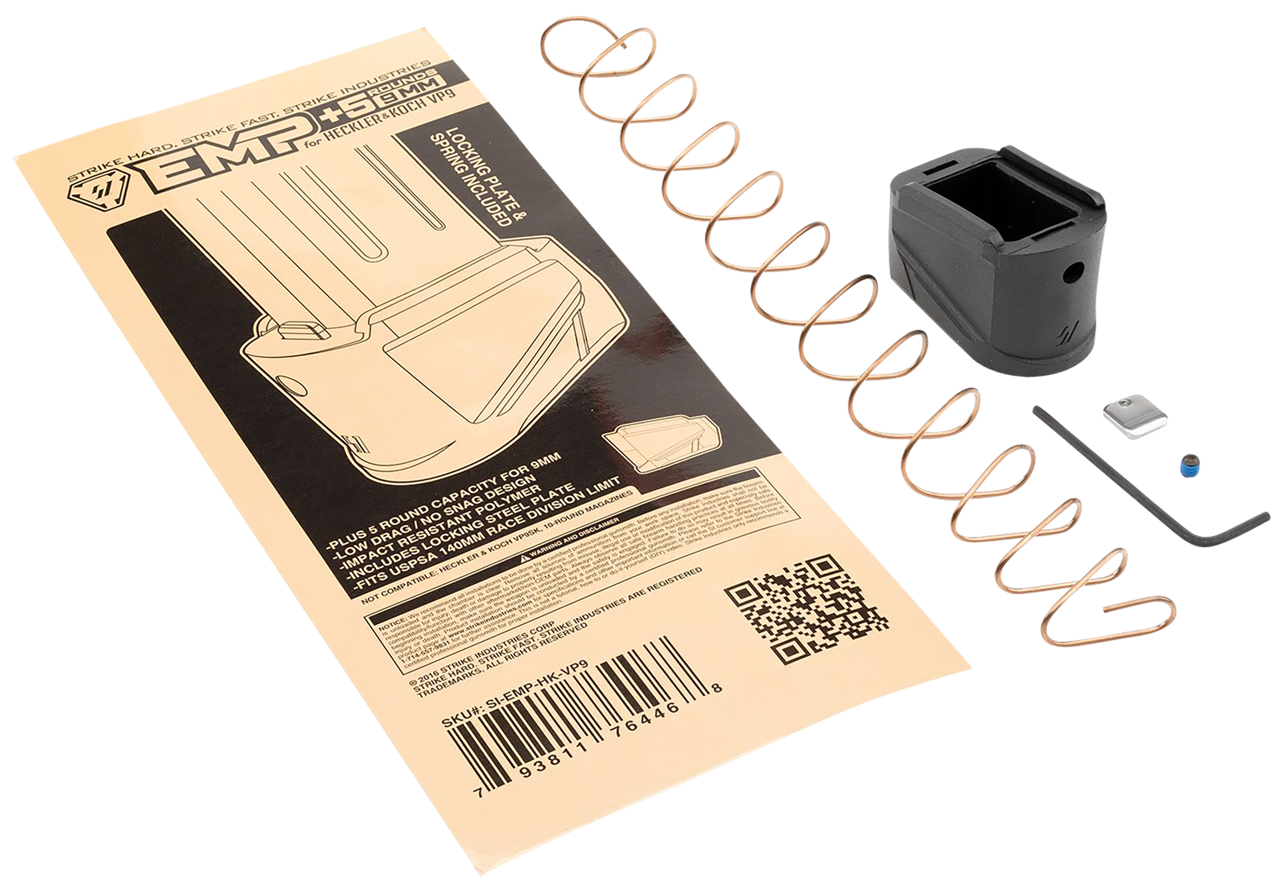 Strike Enhanced Magazine Plate Si Emp-hk-vp9 Emp H&k Vp9 - Pistol ...