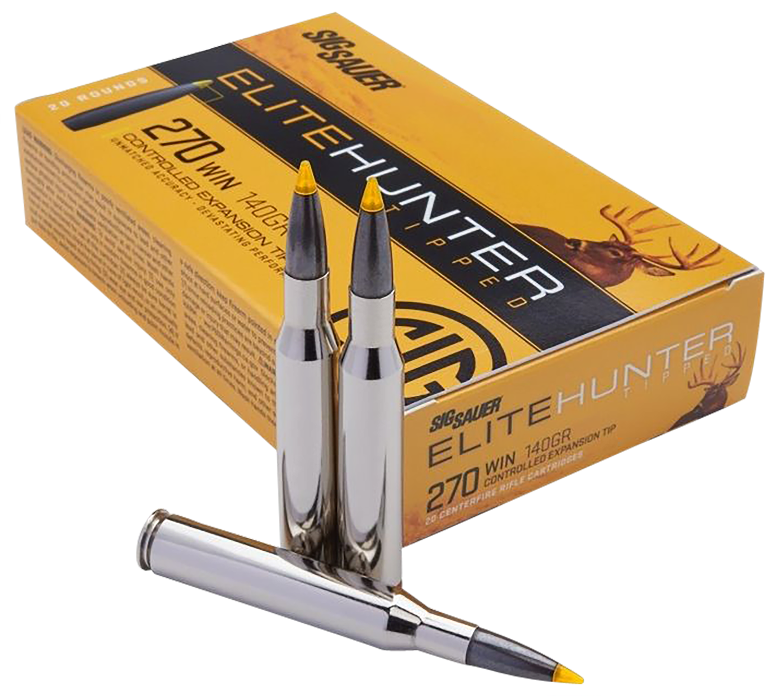 E270th2-20 sig sauer elite tipped hunting rifle ammo .270 win 140gr pt ...