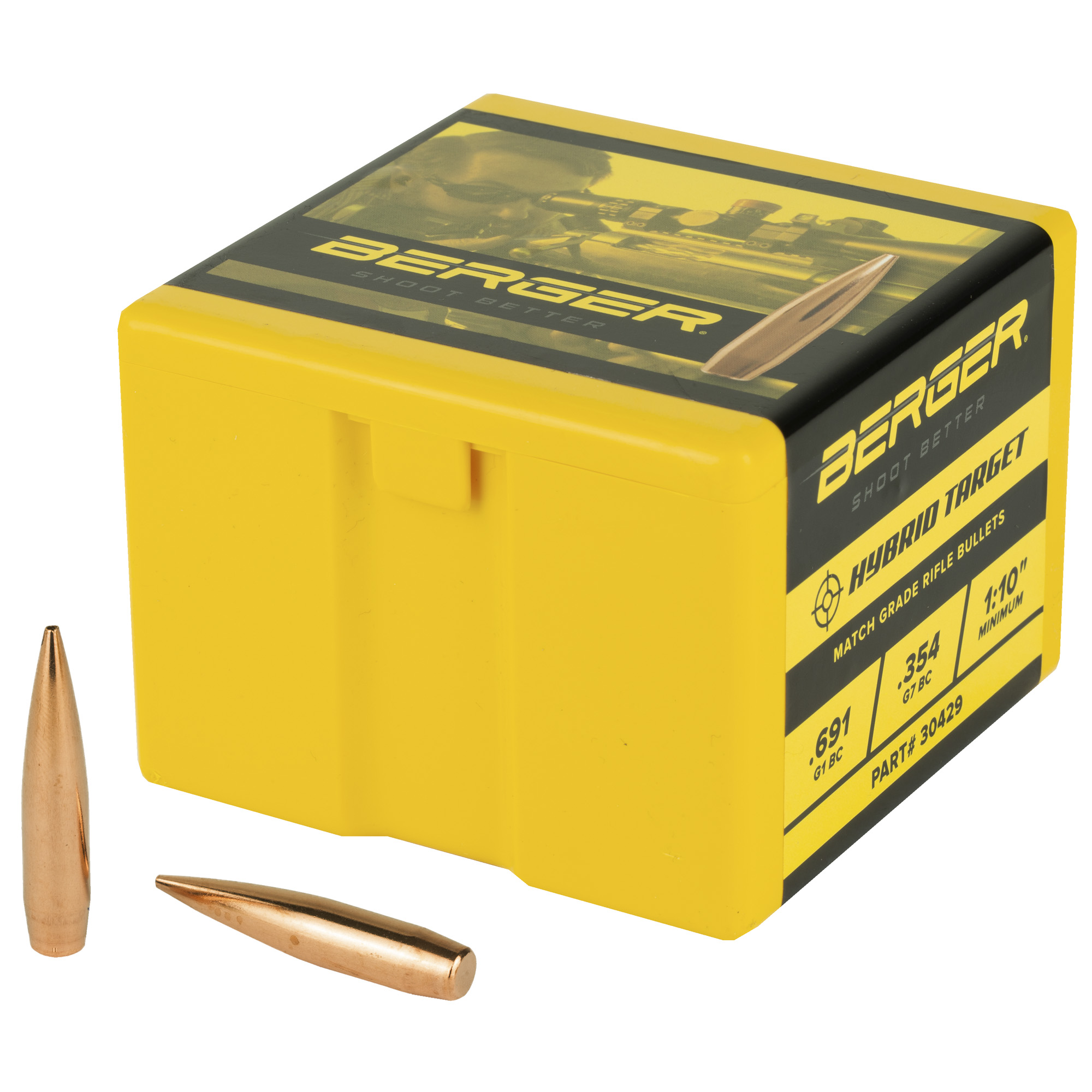 Berger Bullets Hybrid Target Berg 30429 Bull .308 215g Hyb Trgt 100 ...