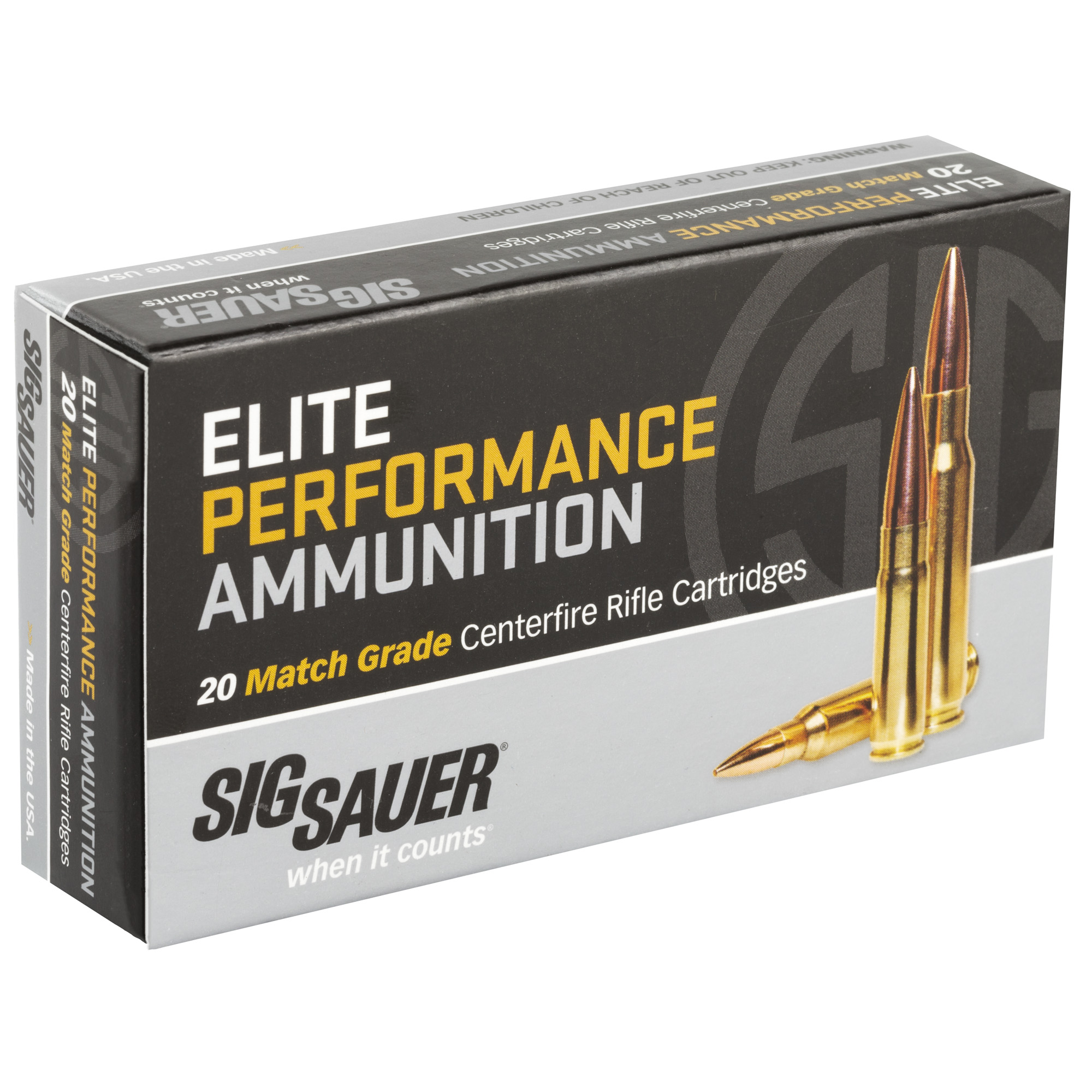 E223m1-20 sig sauer elite match rifle ammo .223 rem 77gr otm 20-ct ...