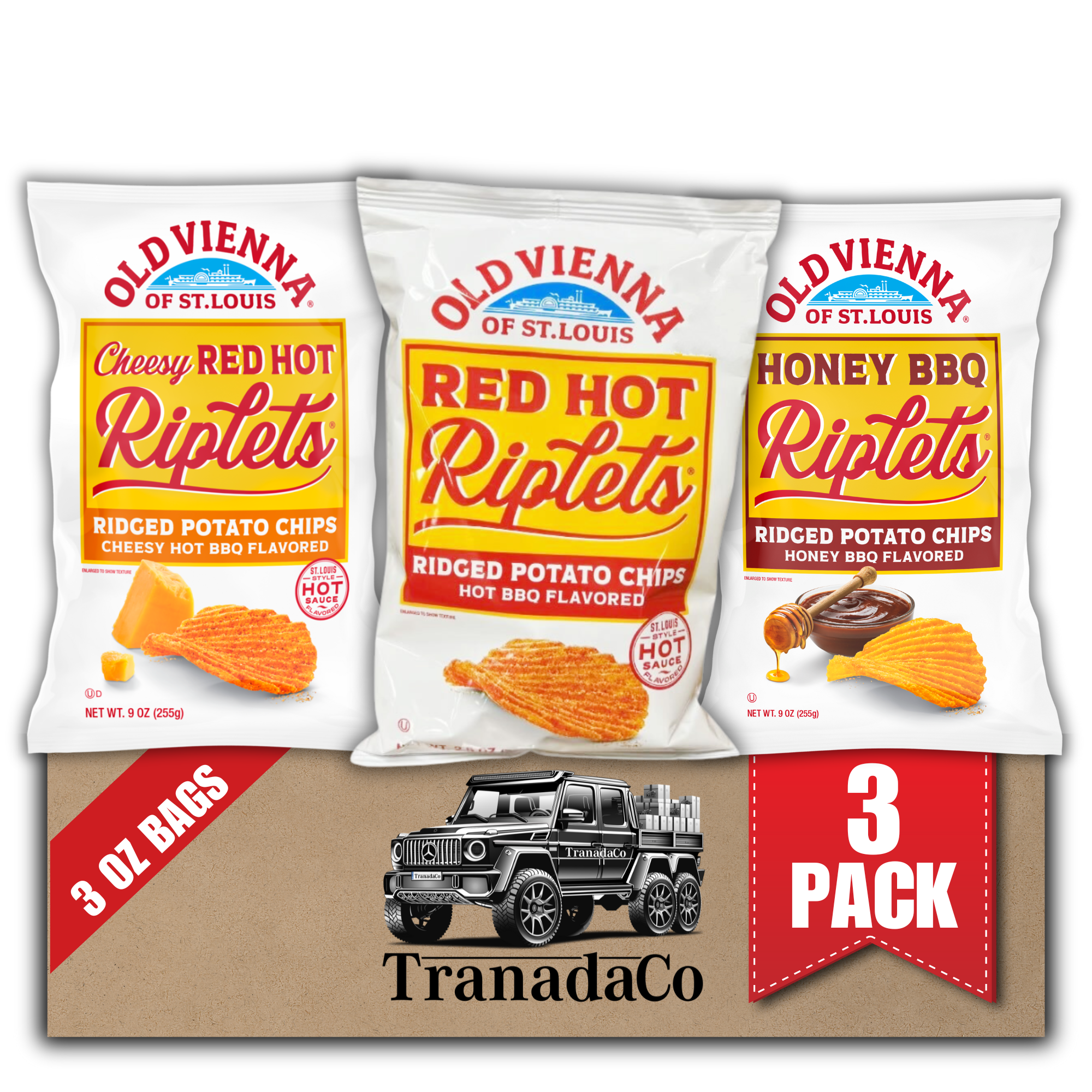 Old Vienna of St. Louis Red Hot Riplets Hot BBQ Chips | eBay