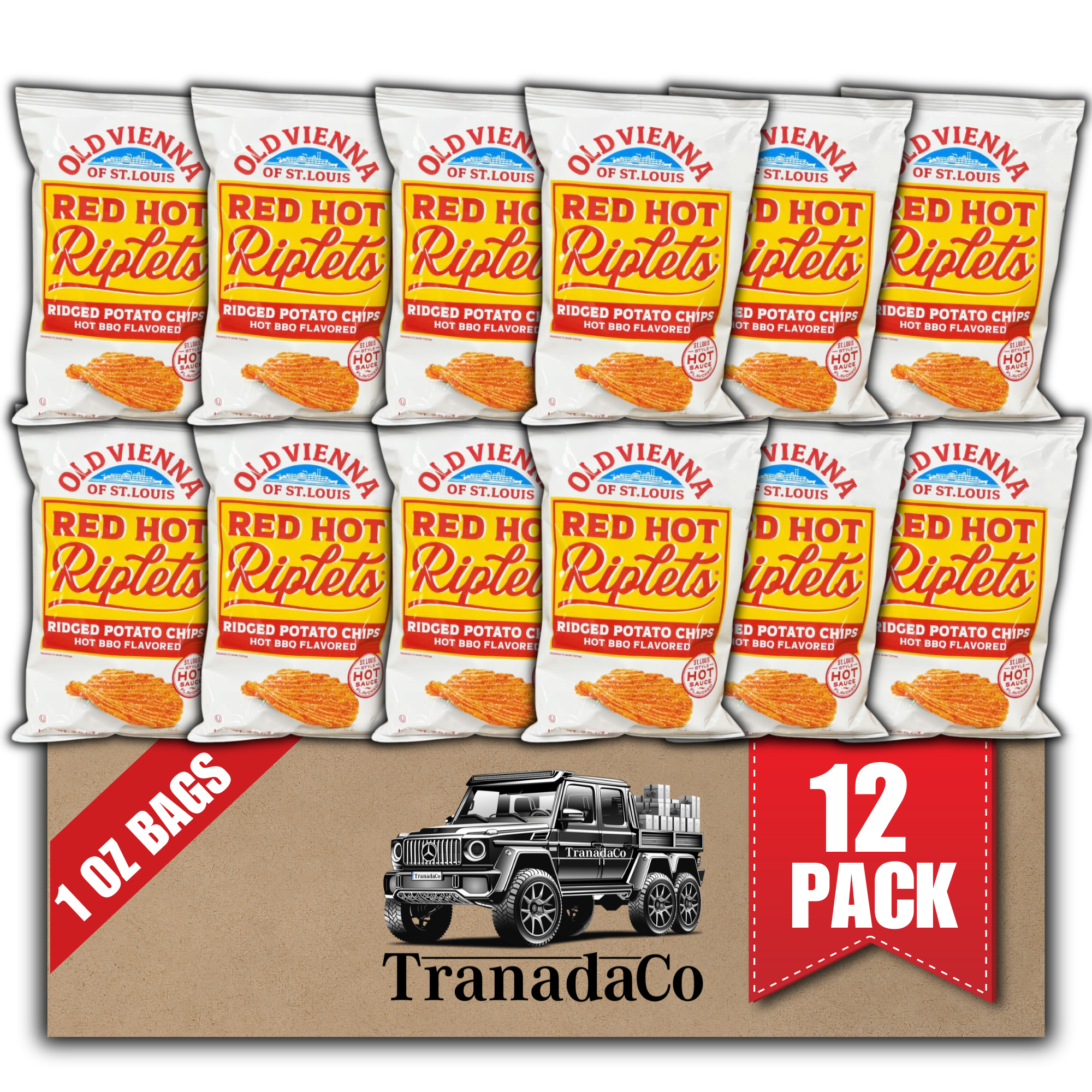 Old Vienna of St. Louis Red Hot Riplets Hot BBQ Chips | eBay