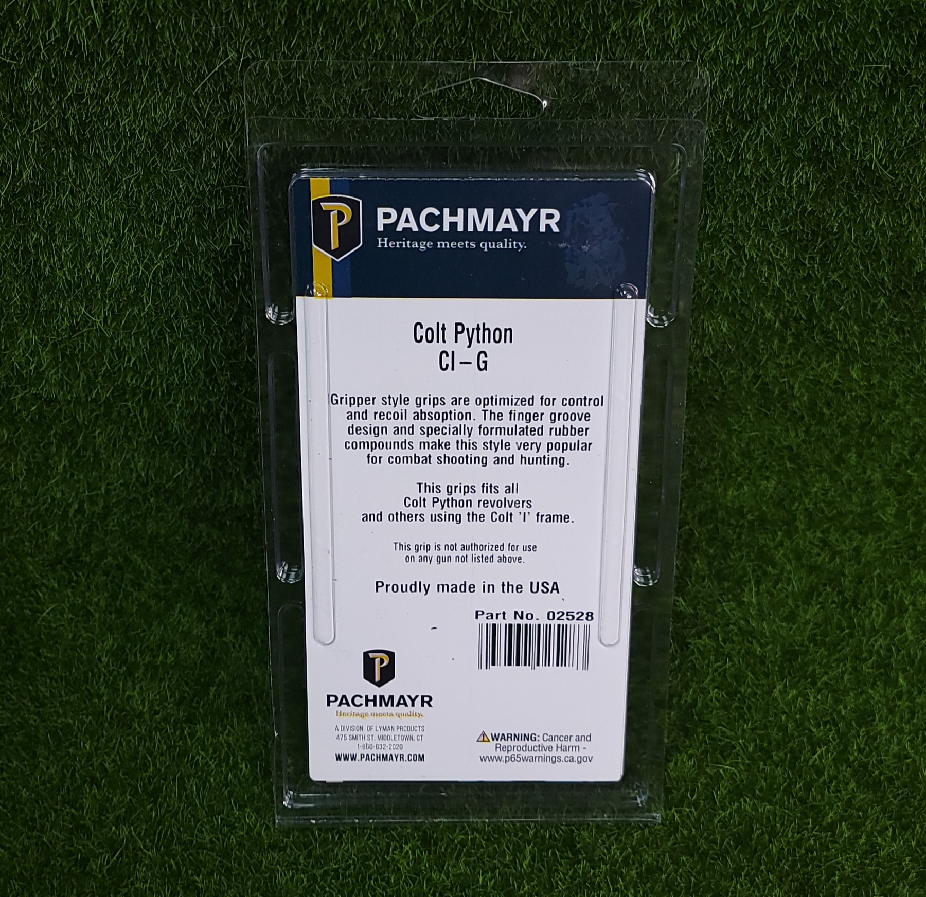 Pachmayr Grip Colt Python Med Revolvers Finger Grooves Rubber Black ...