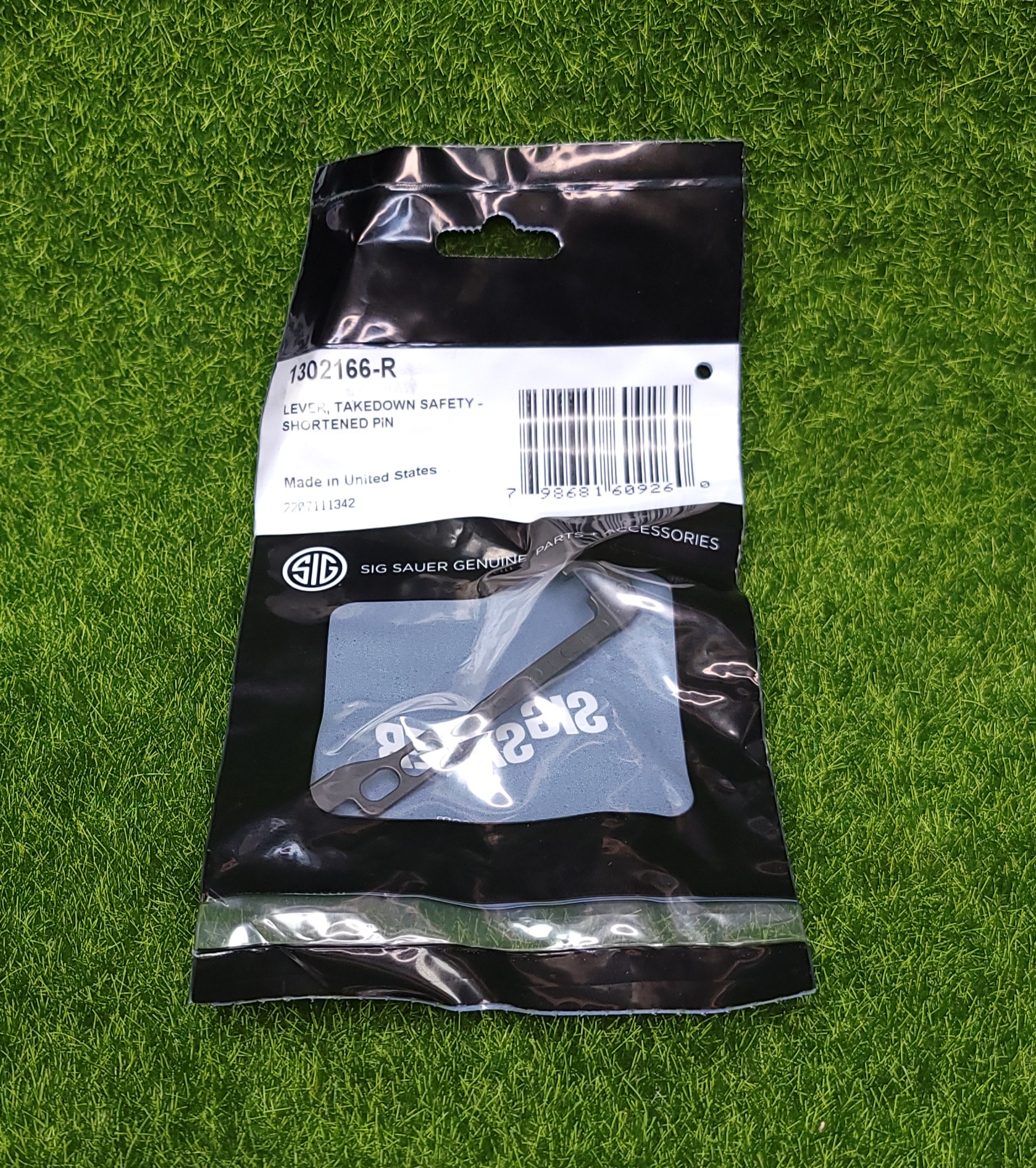 Sig Sauer P320 Takedown Safety Lever, Shortened Pin - 1302166-R - Small Pistol Parts at ...