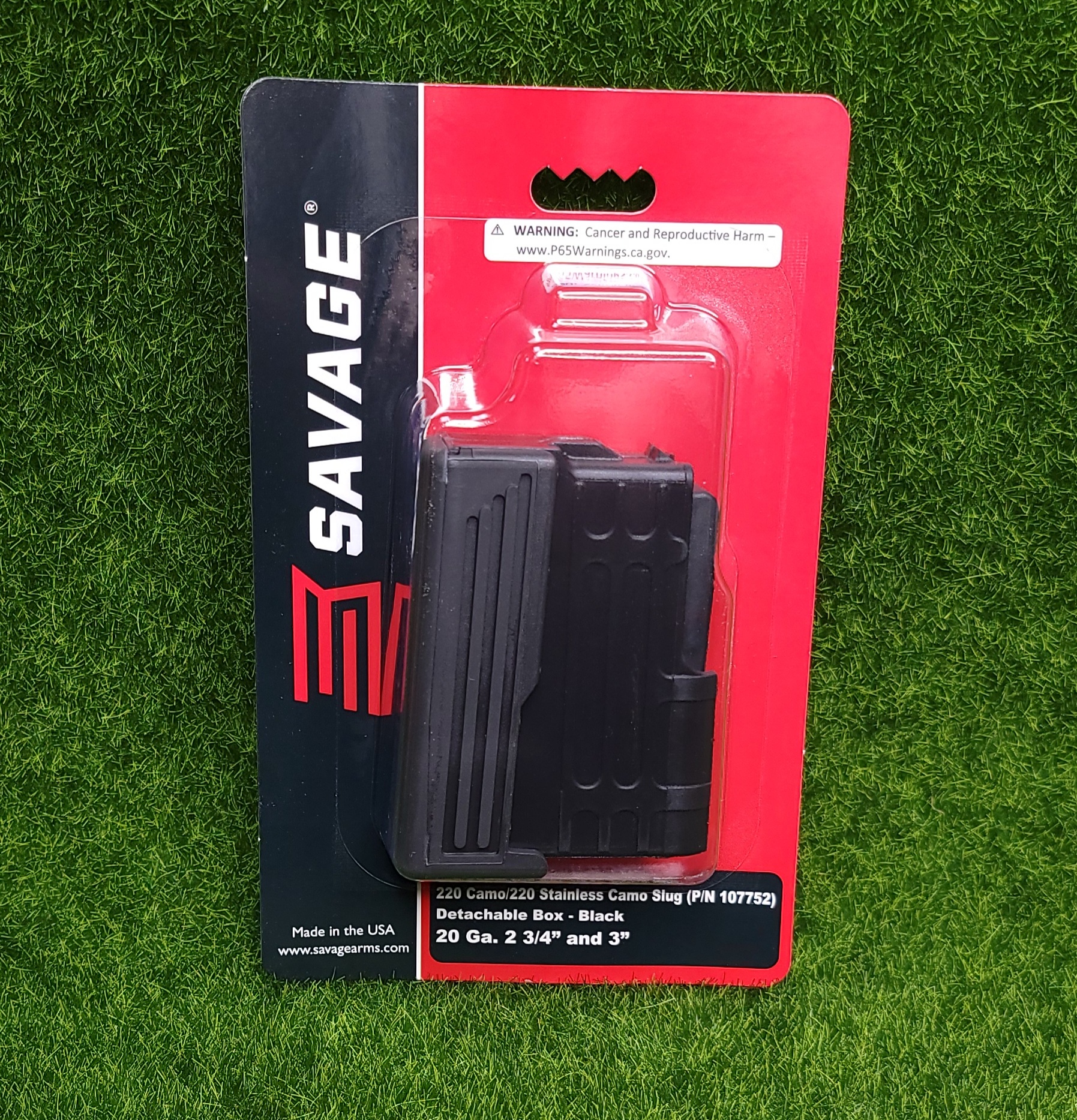 Savage Magazine Box 220 Camo Slug Gun 20 Gauge 2.75" & 3" 2 Round ...