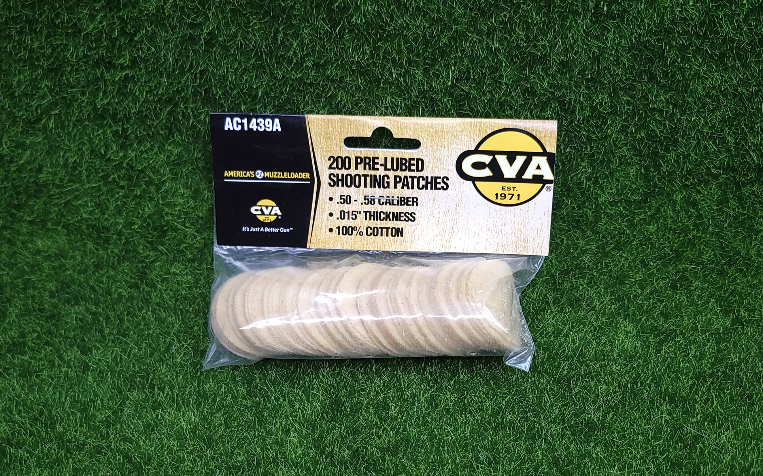 CVA Slick Load Prelubed Shooting Patches .50 - .58 Caliber 100 Pack ...