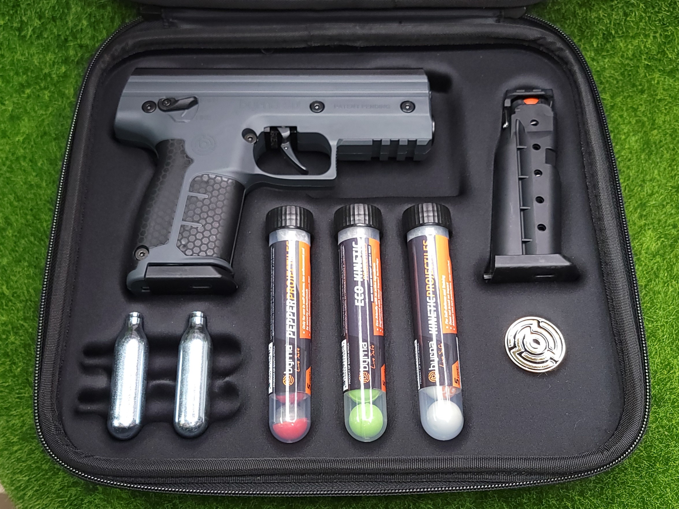 Byrna SD Kinetic CO2 Pistol Kit w- Spice Projectiles, TUNGSTEN ...