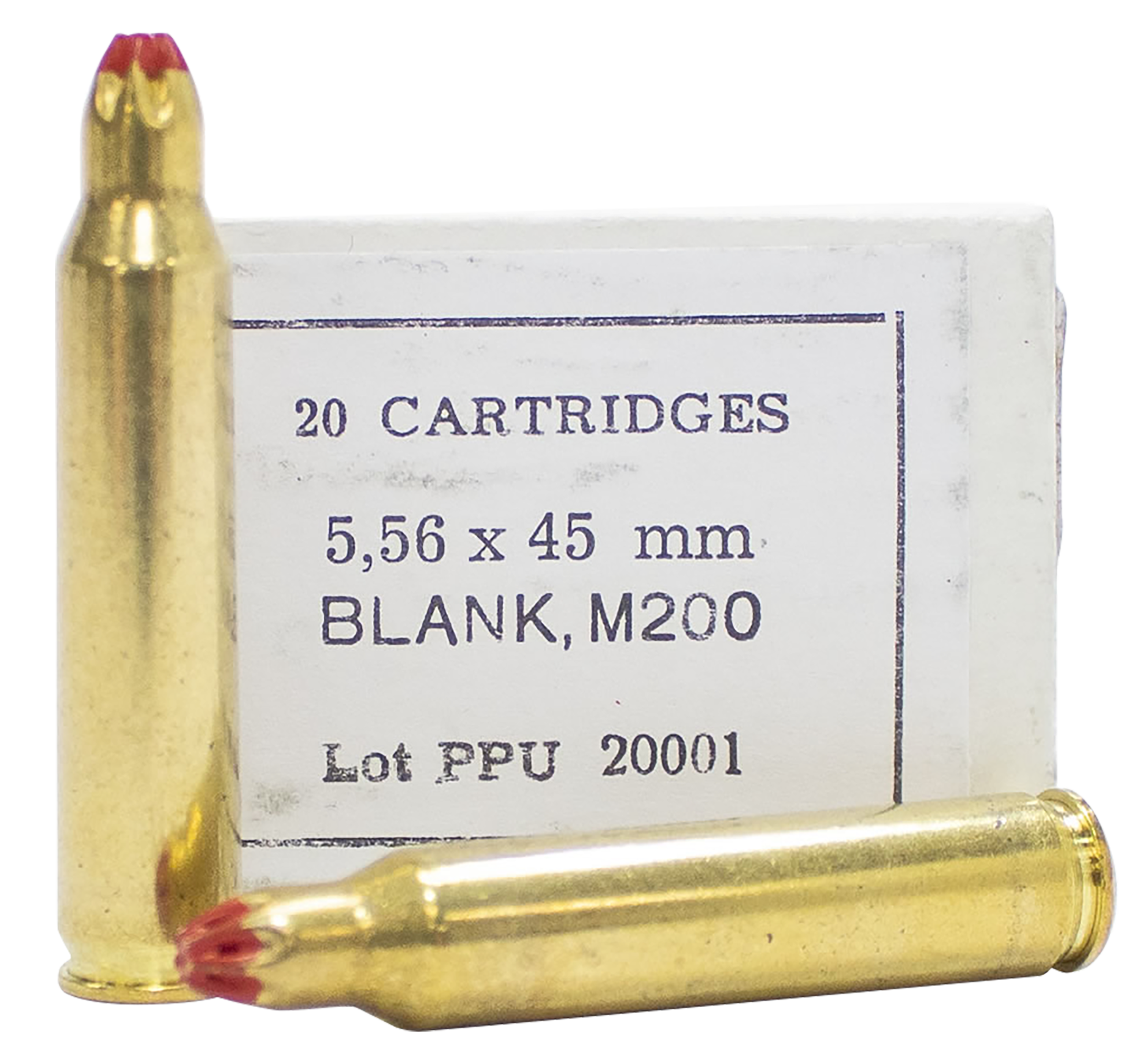 Ppu ppb556 blank ammo 5.56x45mmnato 20 per box-100 case - Other ...