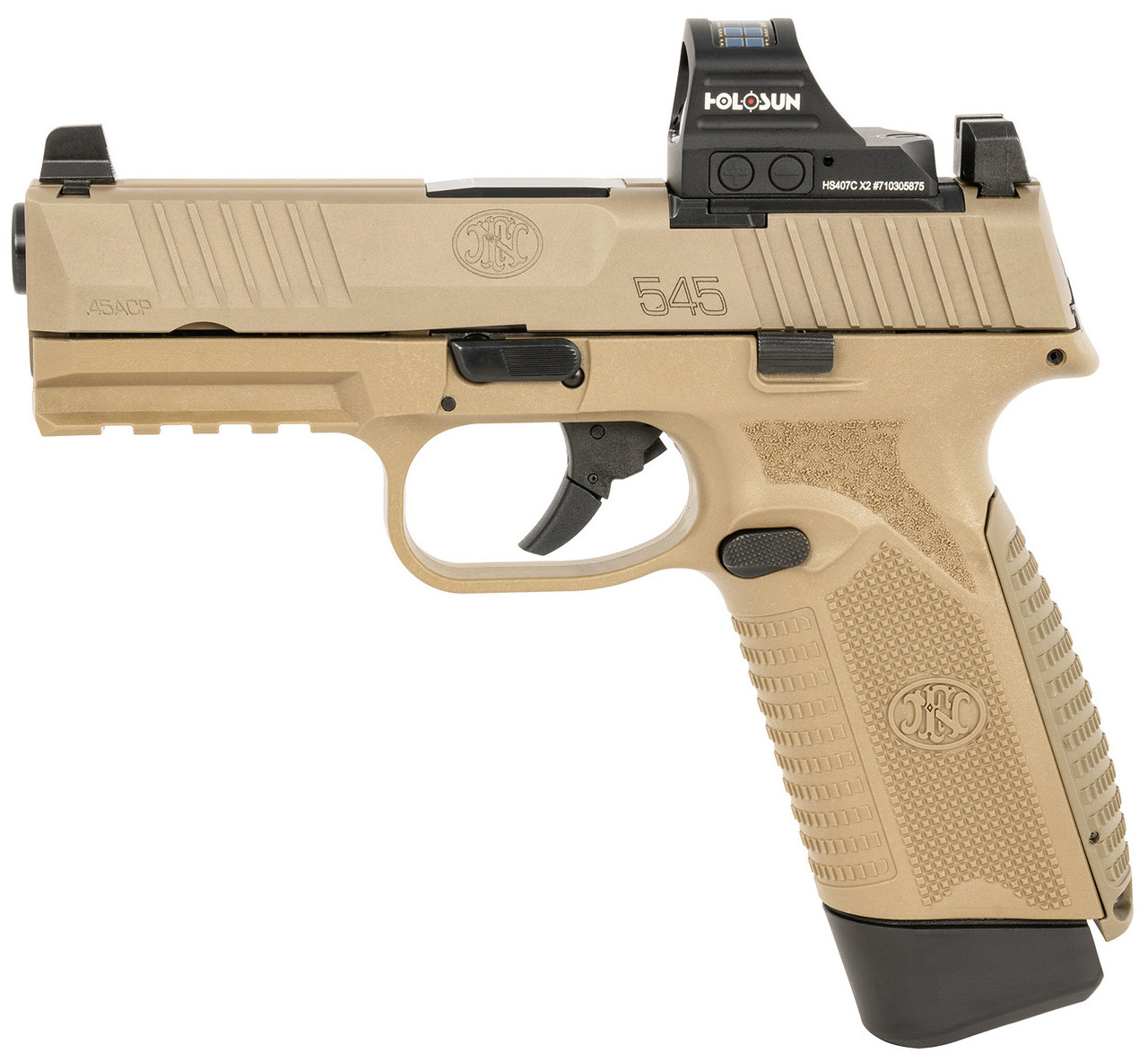 FN 545 MRD NMS FDE FLAT NDS HOLOSUN 407C 10RD - Semi Auto Pistols at ...