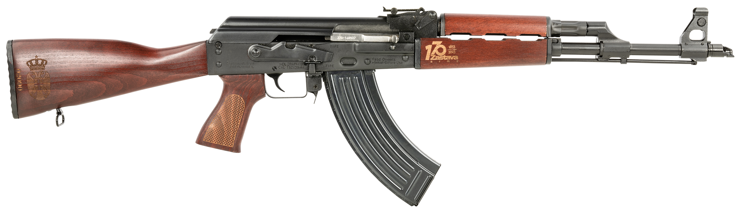 Zastava ZPAPM70 AK-47 Rifle - Serbian Red Furniture 170th Anniversary E ...
