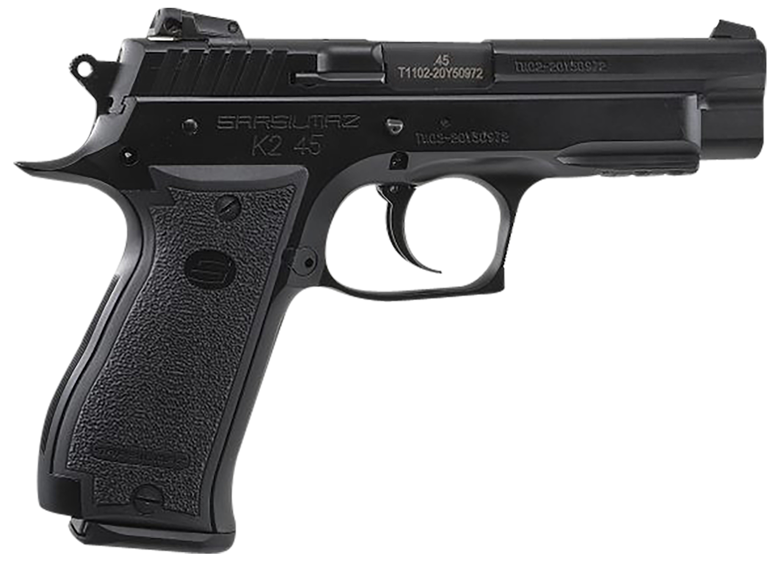 SAR USA K245BL K2 45 ACP 14+1, 4.70" Black Crowned Steel Barrel ...
