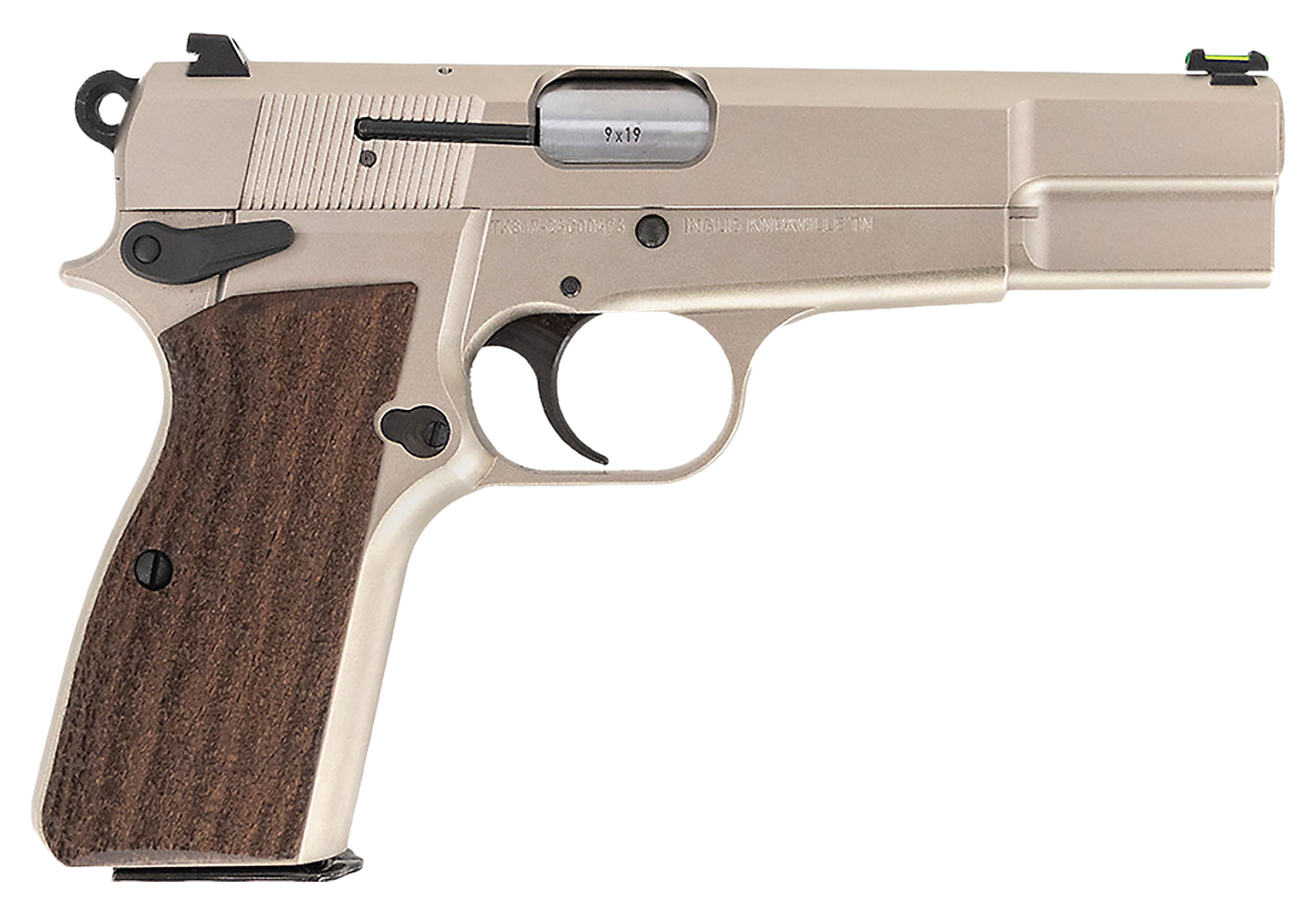 MAC Inglis P-35 Hi-Power Pistol - Nickel | 9mm 4.7" Barrel 15rd G1 ...