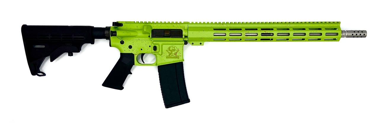 GLFA AR15 Rifle - Zombie Splatter | .223 Wylde 16" Heavy Stainless Ste ...