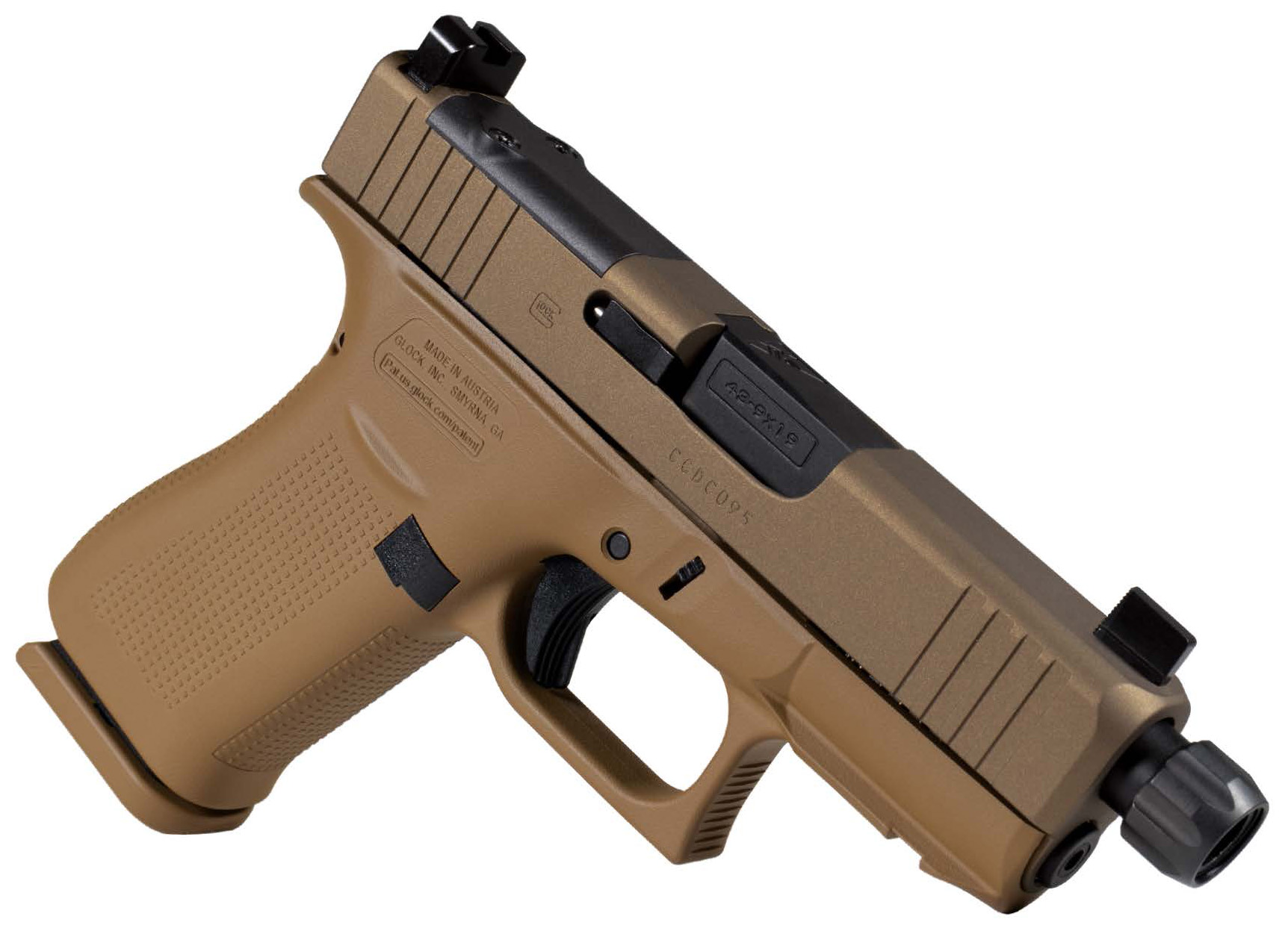 Glock 43X MOS, 9mm, 3.4in. Barrel, 10rd - FDE - Semi Auto Pistols at ...