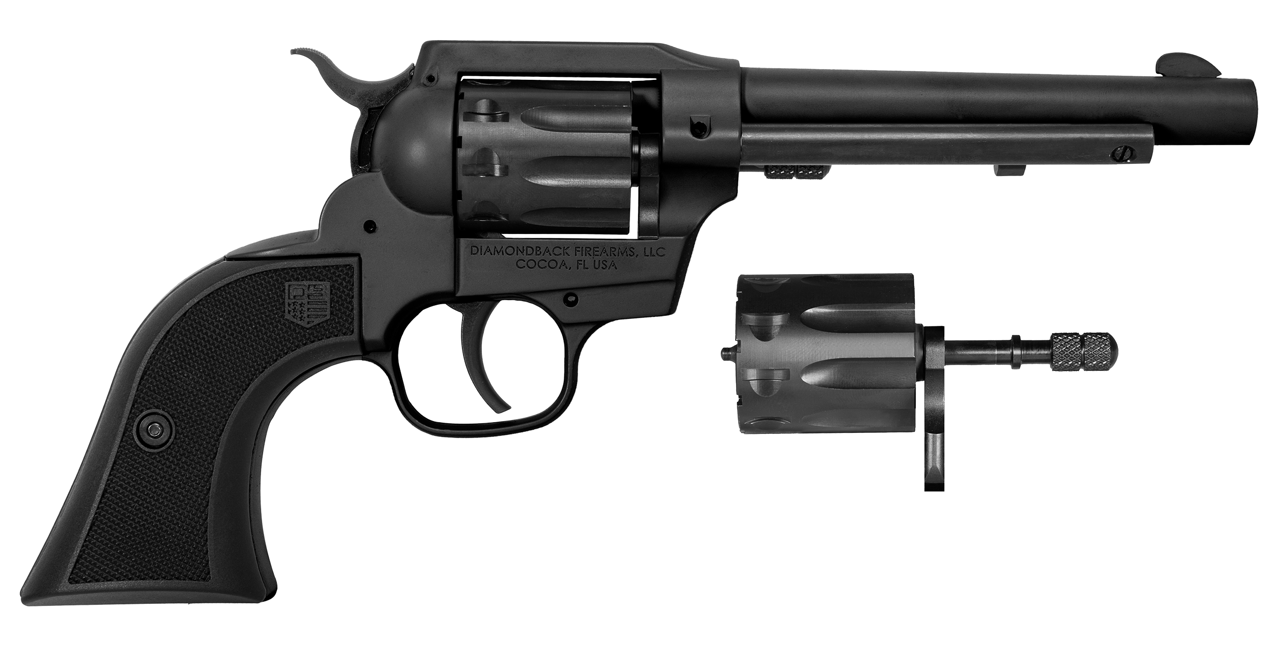 Diamondback Firearms Sidekick Revolver - Black | .22 LR-WMR 5.5" TAPE ...