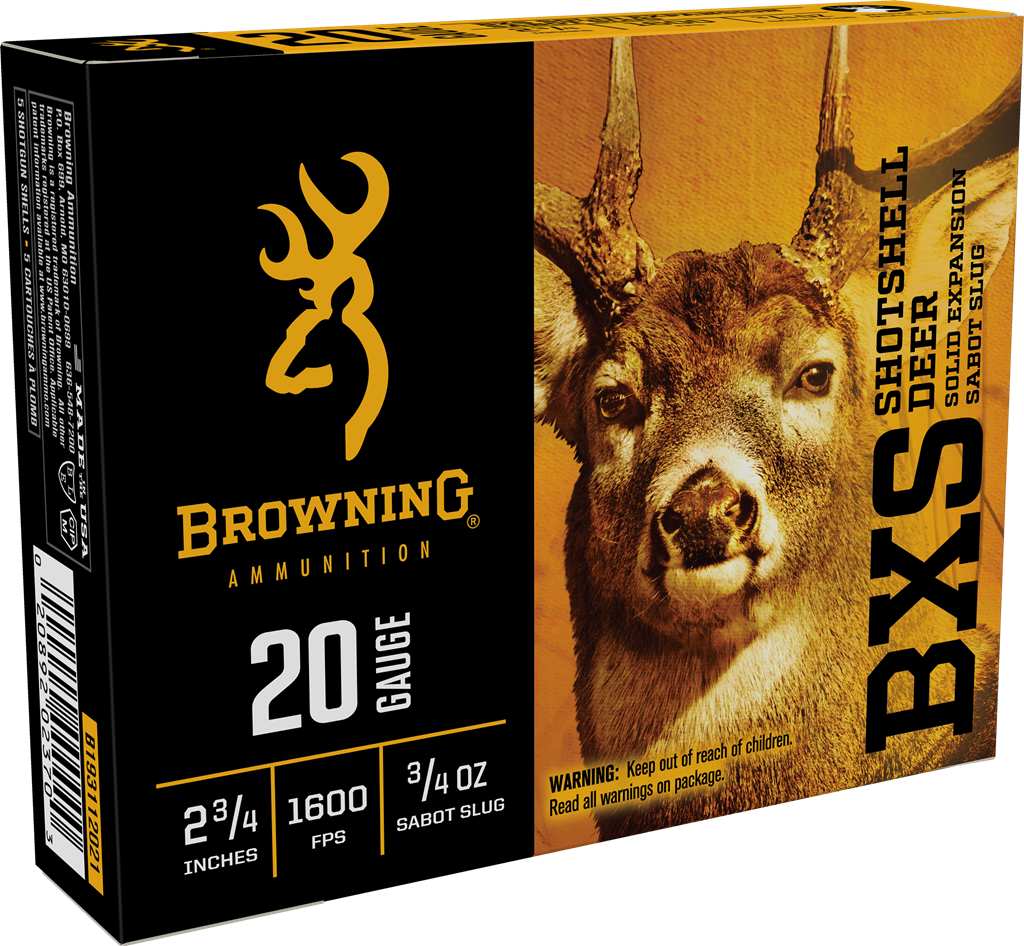 Browning Ammo B193112021 BXS 20Gauge 2.75" 3-4oz Sabot Slug Shot 5 ...