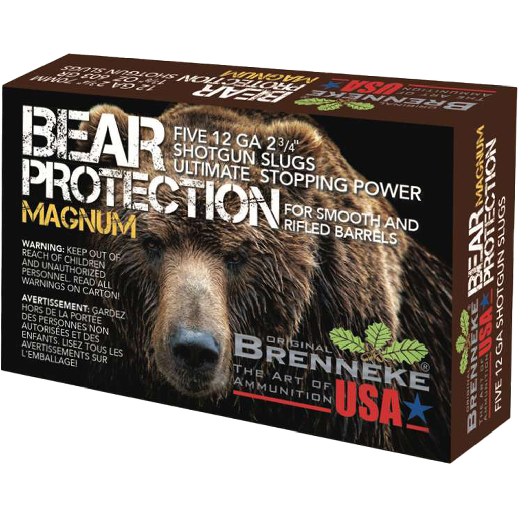 Brenneke Bear Protection Magnum Slugs 12 ga. 2 3-4 in. 1 3-8 oz. 5 rd ...