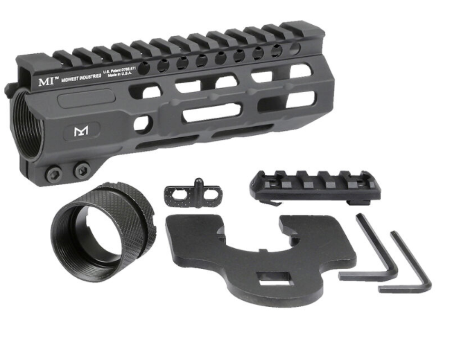 Midwest Industries CRM-Series AR-15 Aluminum Handguard - Black | 6" M ...