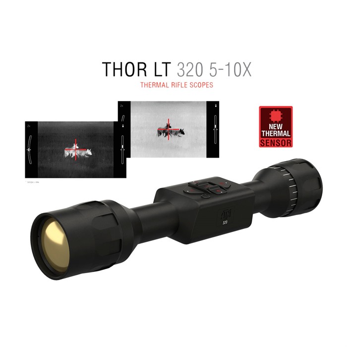 ATN THOR LT 320 5-10X Ultra Light Thermal Rifle Scope - TIWSTLT350X ...