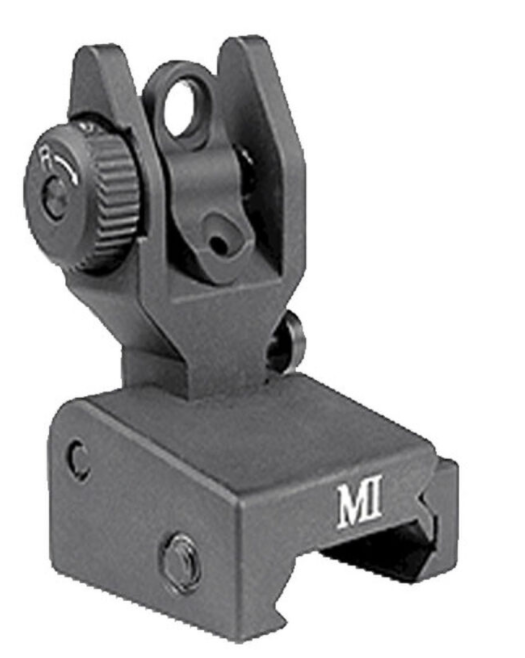 Midwest Industries AR-15 Low Profile Flip Up Rear Sight Micro Windage ...