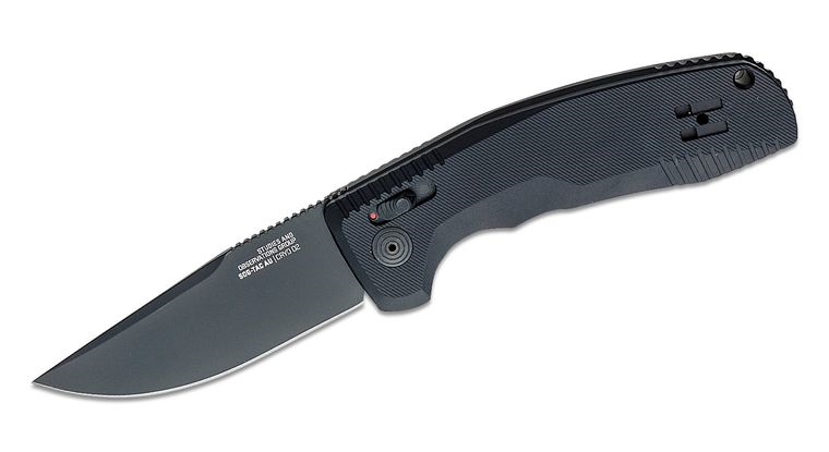 SOG-TAC AU – Black - Straight Edge - Automatic Knives at GunBroker.com ...