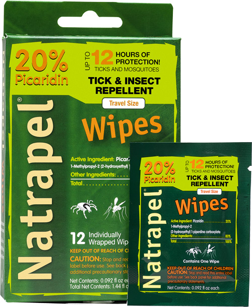 Natrapel 00066095 Repellent Wipes Repels Ticks & Biting Insects Effecti ...