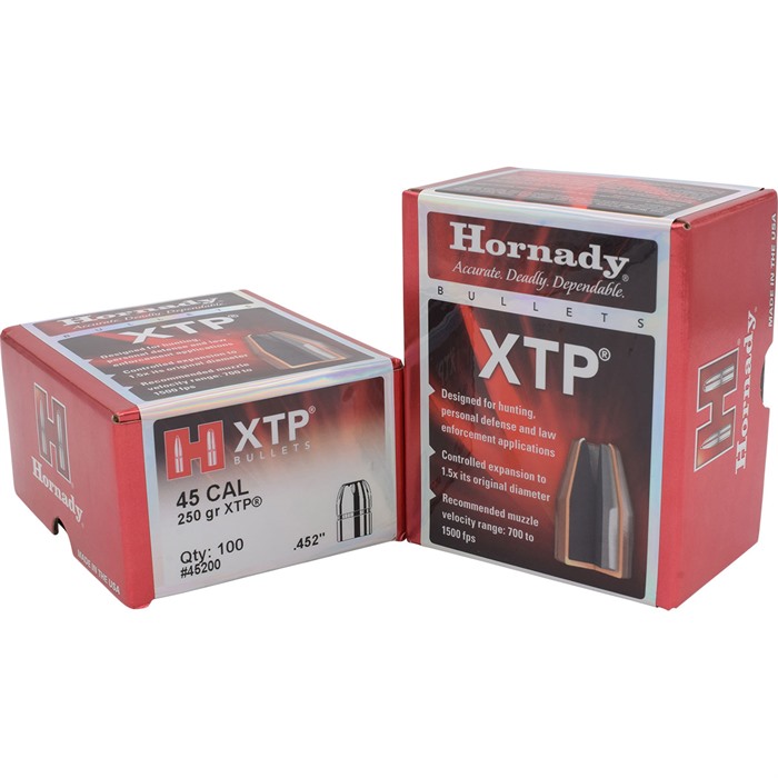 Hornady HP-XTP Bullets 45 cal. 250 gr. 100 pk. - Reloading Bullets at ...