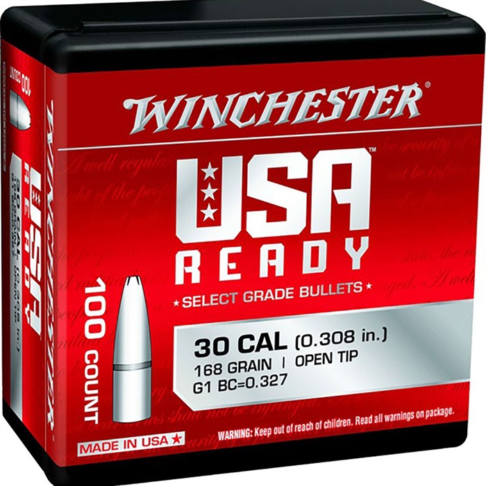 Winchester Ammo WBR30168 Centerfire Rifle 308Win 168gr Open Tip 100 Per ...