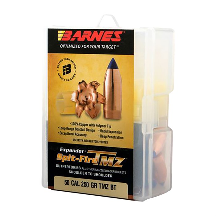 Barnes Muzzleloader Bullets 50 Cal. 250 gr. TMZ BT 15 rd.-716876451722 ...