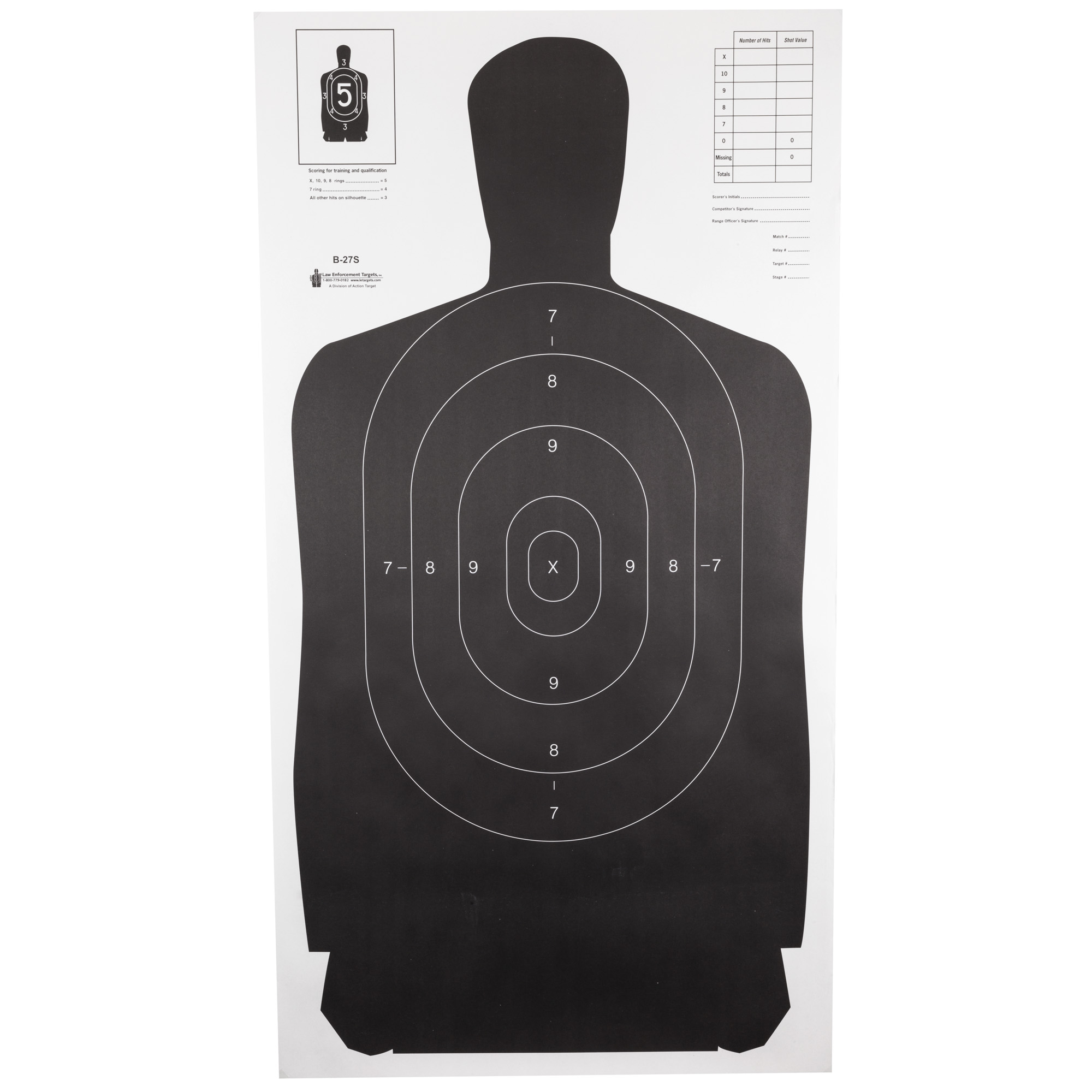 Action Target B27SBLACK100 Qualification Standard Silhouette Heavy ...