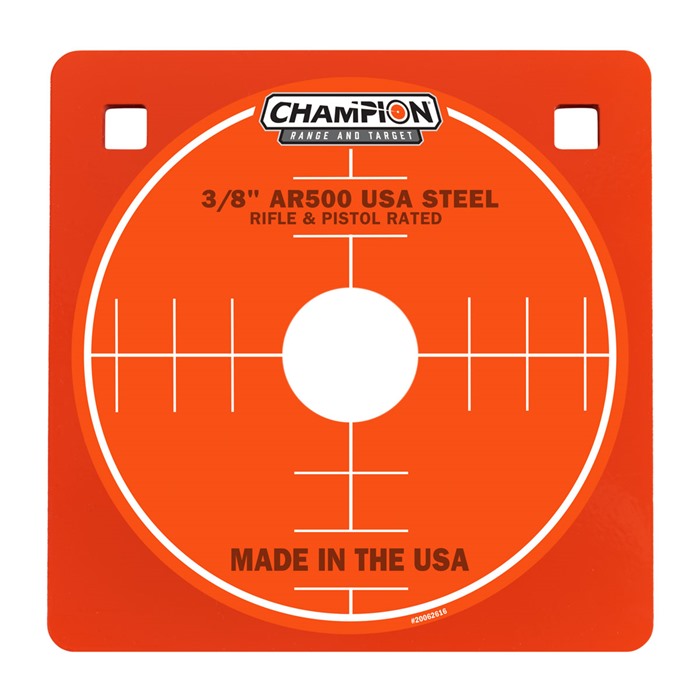 Champion Targets 44905 Center Mass 8" Rifle Gray AR500 Steel Square 3-8 ...