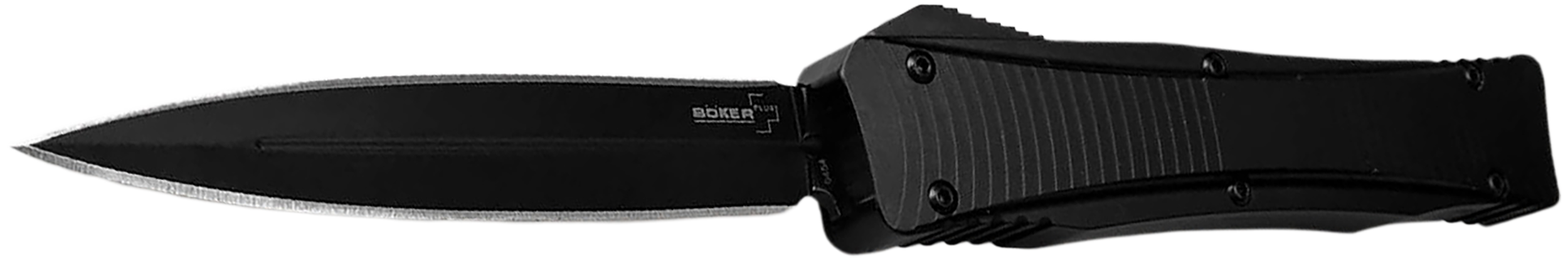 Boker 06EX244 3.39" Double Edge Dagger Plain Black D2 Steel Blade Alum ...