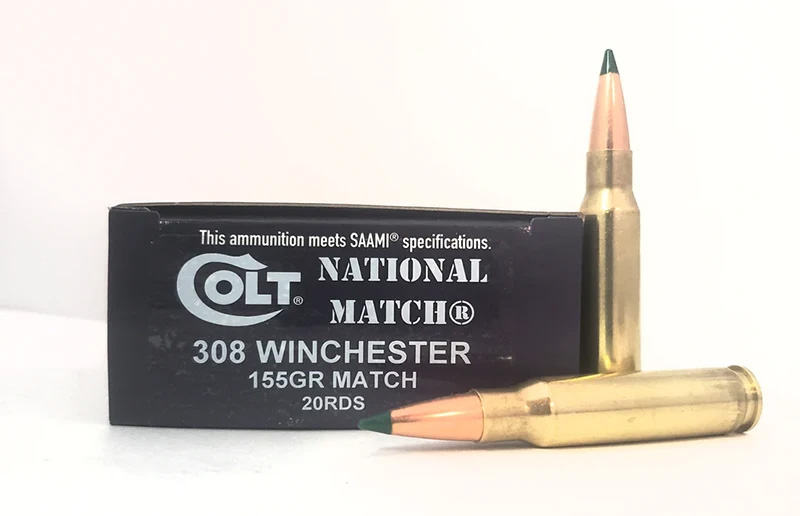 308 Win Colt Nat Match 155gr 20-bx-091037683564 - Rifle Ammunition at ...