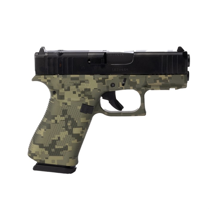 GLOCK 43X MOS 9MM LUGER 3.41'' BBL (2)10RD MAGS GREEN CAMO 810100238162 ...