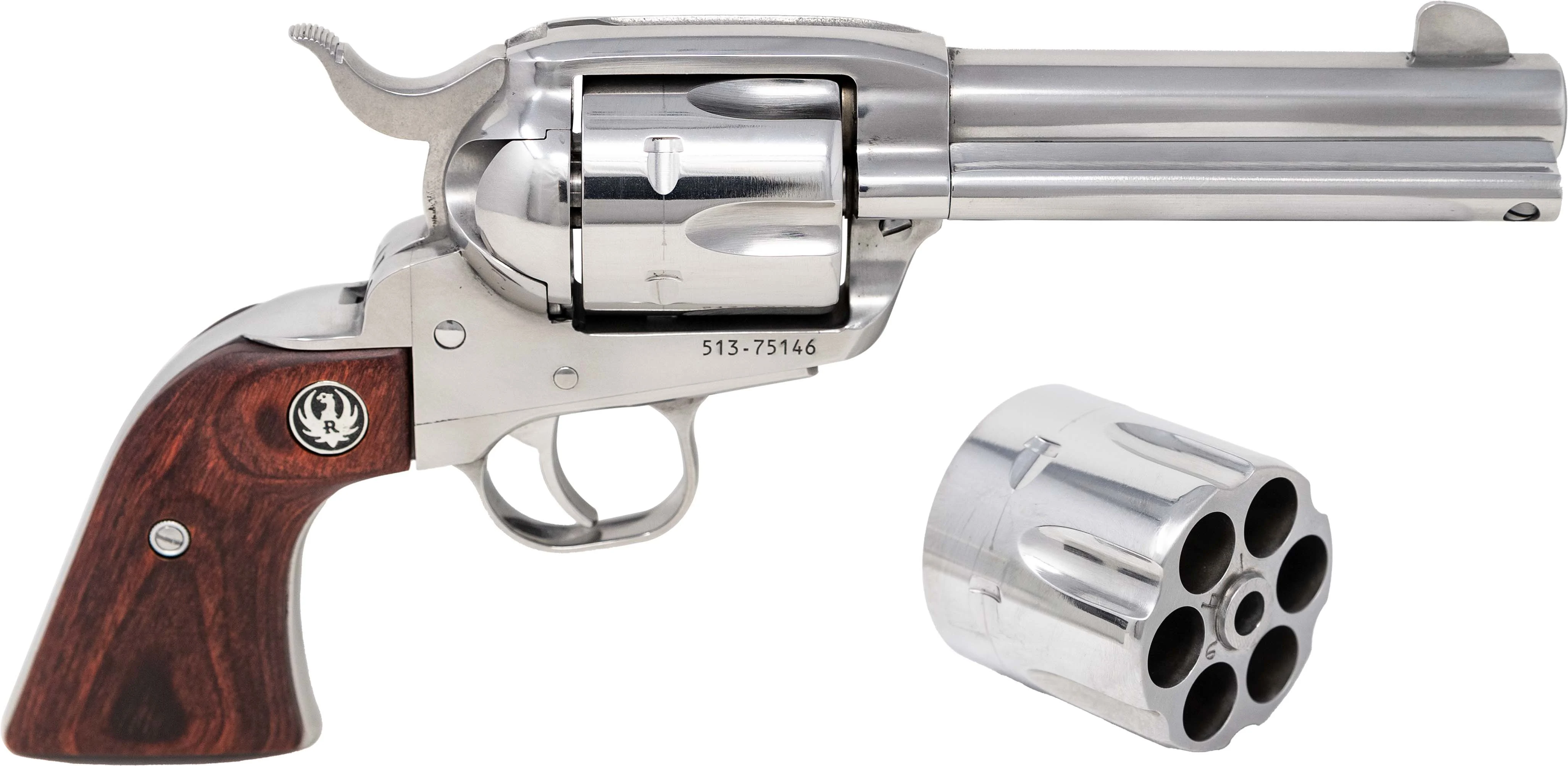 RUGER Vaquero 45 ACP/45lc 4.6 6rd SS - Revolvers at GunBroker.com ...