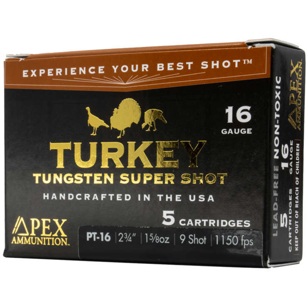Apex Turkey TSS Shotgun Ammo 16 ga. 2-3-4 in.1-5-8oz #9 shot 5 rd ...