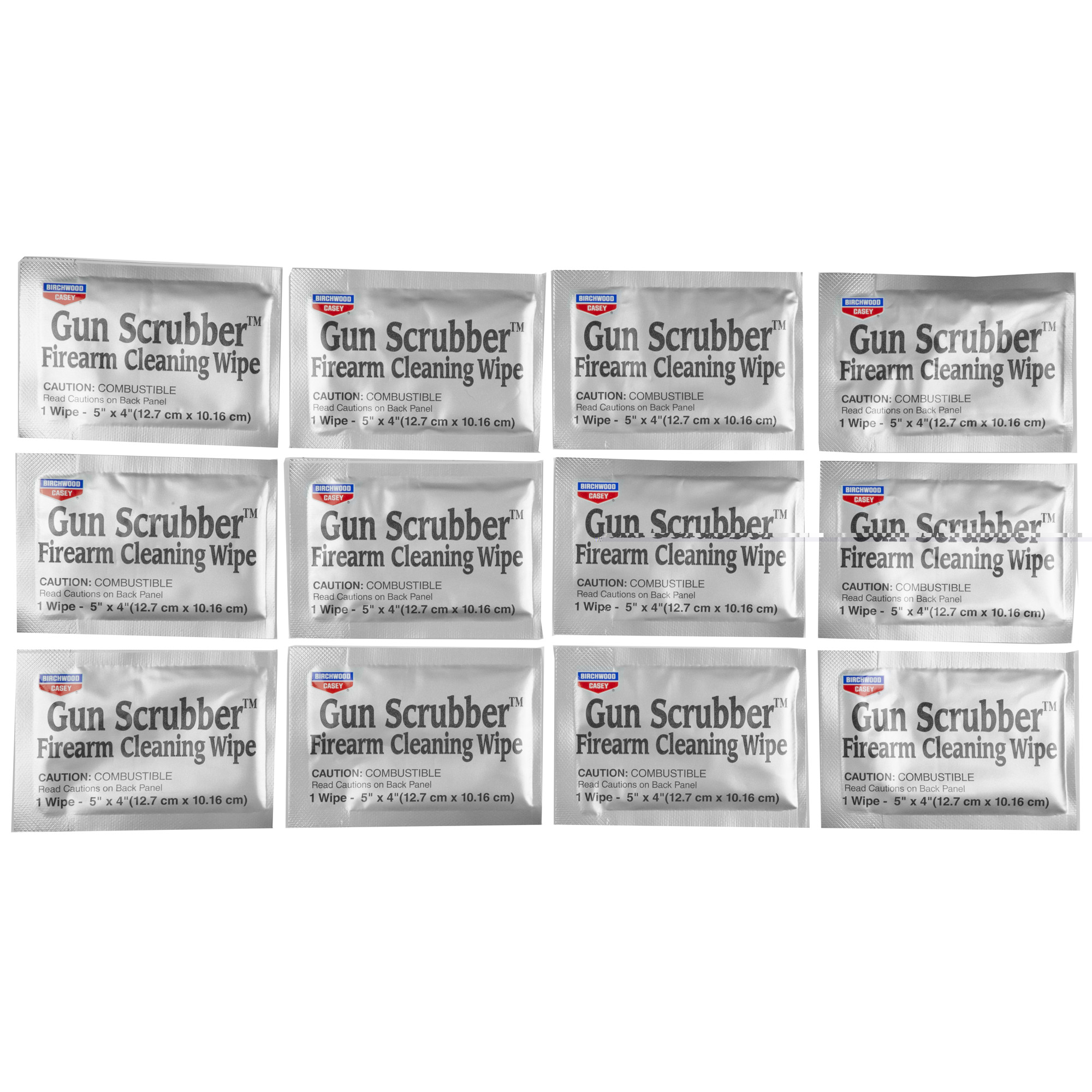Birchwood Casey 33312 Gun Scrubber Take Alongs 12 Individual Wipes Per ...
