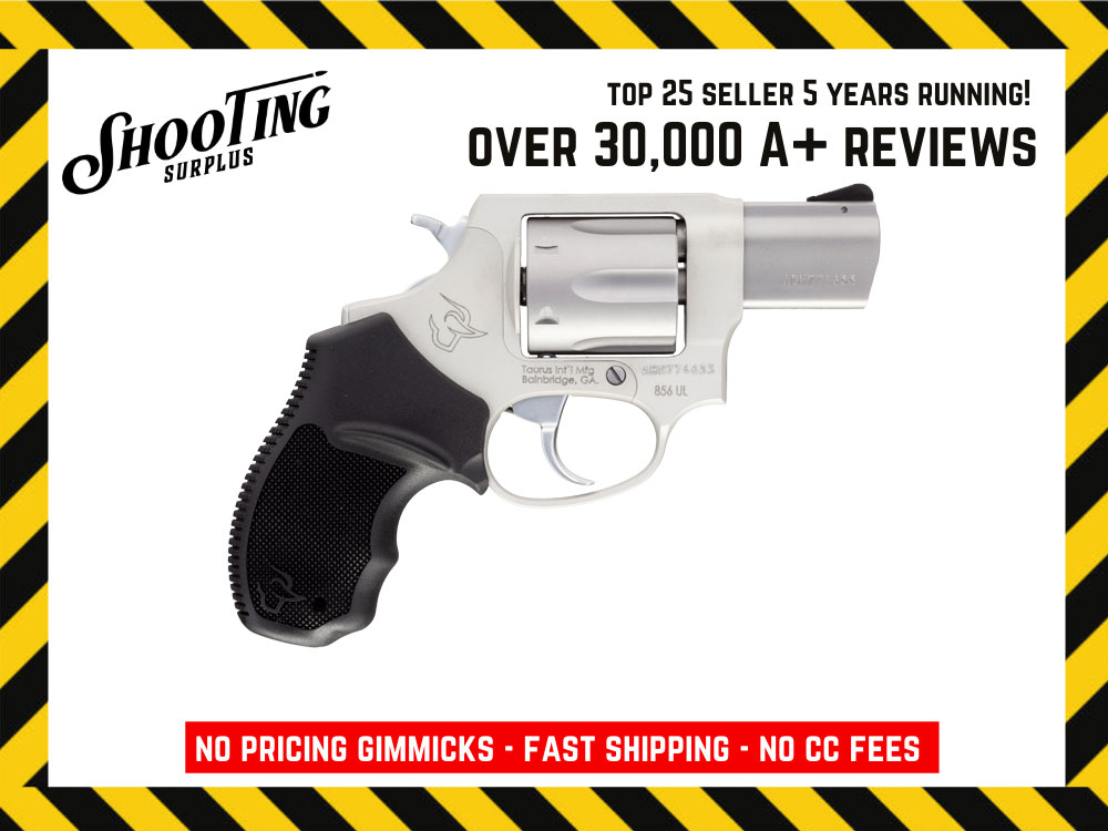 Taurus 856 Ultra-Lite Revolver - Stainless Steel | 38 Spl +P 2" Barrel ...