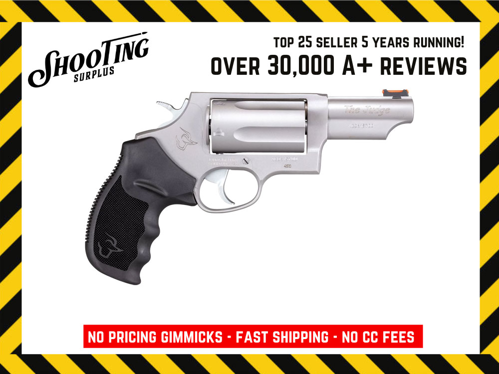 Taurus Judge Revolver 45 Colt 410 Gauge 3 Inch Barrel Stainless Steel ...