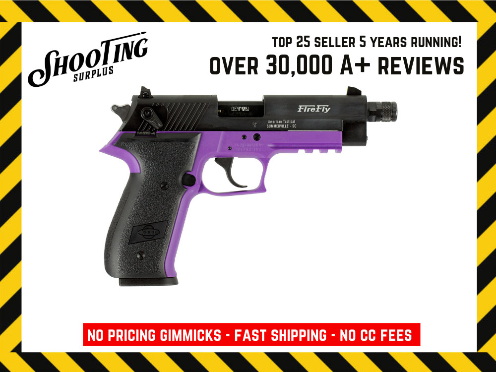 GSG Firefly Pistol 22 LR. 4.9 in. Purple Threaded Barrel 10 rd. - Semi ...