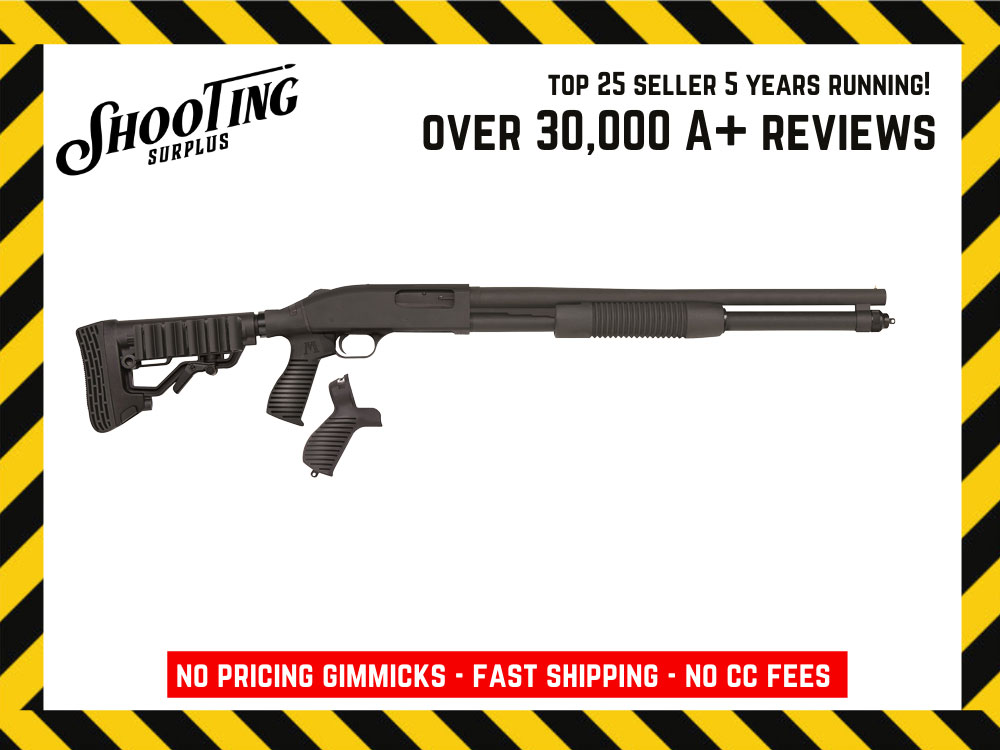 Mossberg 590 Tactical 12GA, 20in. Barrel, 8rd, FLEX 6-pos Adj. Stock ...