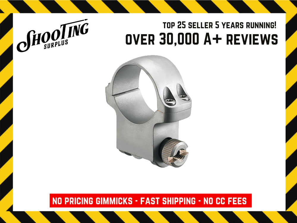 Ruger 90291 Silver 1 Inch High Scope Ring for 52 MM Objective Diameter ...