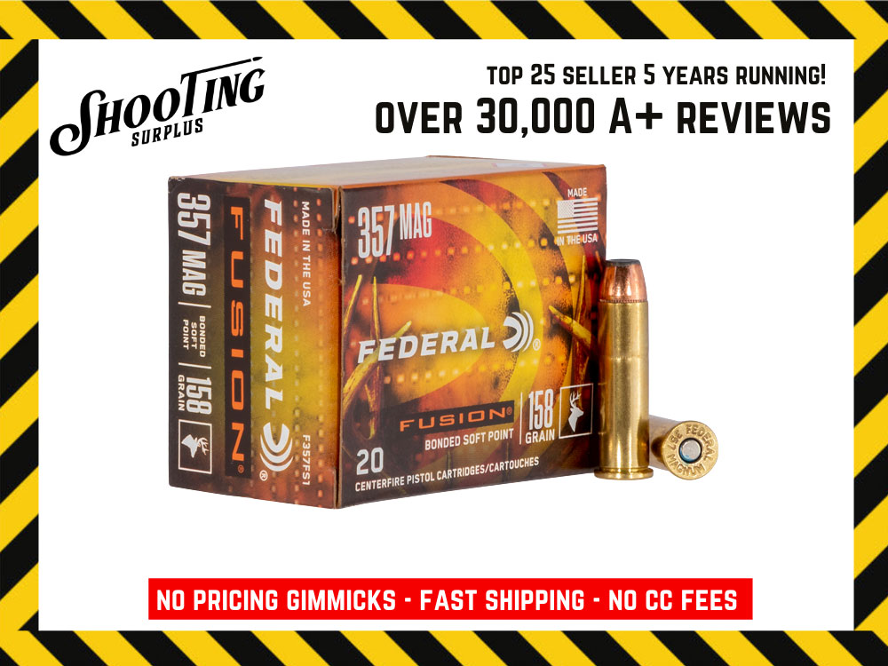 Federal Fusion 357 Magnum Handgun Ammo 158 Grain 20 Rounds - Handgun ...