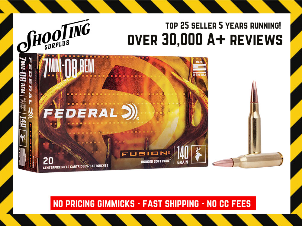 Federal Fusion 7mm-08 Remington Fusion Soft Point 140 Grain 20 Rounds ...