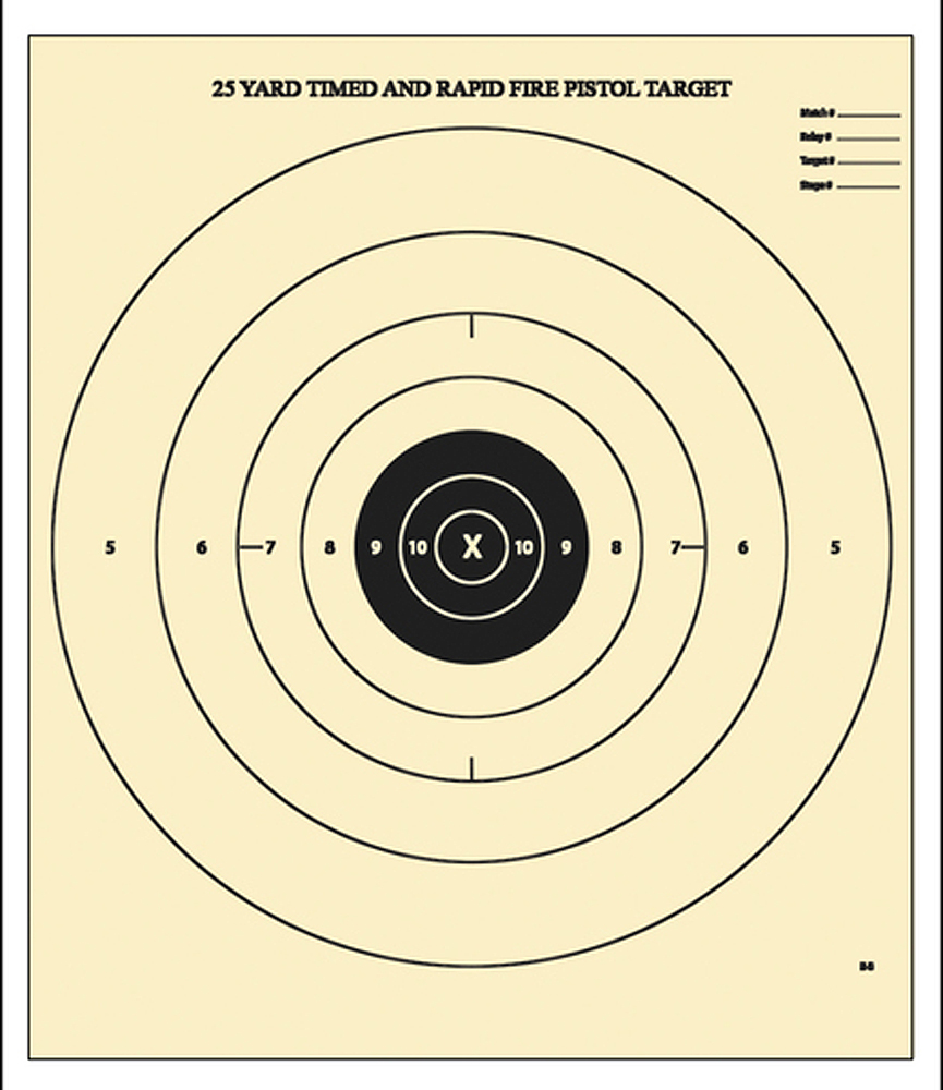Action Target B8100 Competition NRA Time & Rapid Fire Bullseye Heavy ...